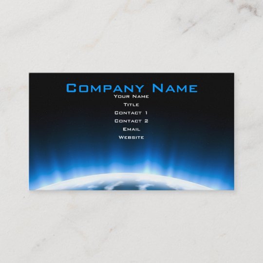 Earth Rising Business Card | Zazzle.com