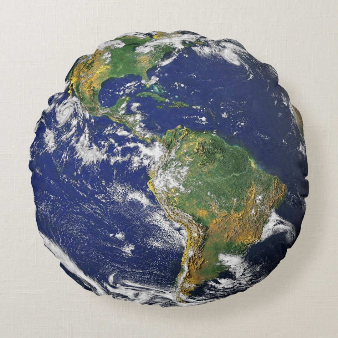 Earth Round Pillow | Zazzle