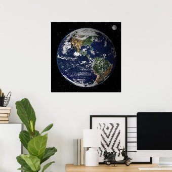 Earth seen from Apollo Mission Poster | Zazzle