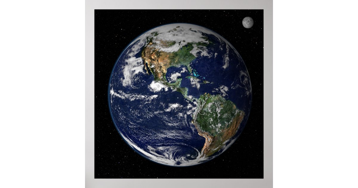 Earth seen from Apollo Mission Poster | Zazzle