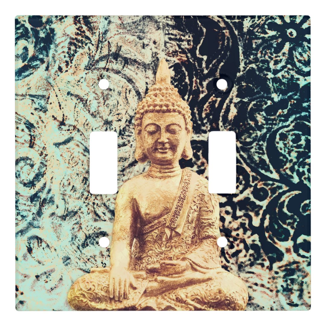 Earth Sitting Buddha Elegant Zen Enlightenment Light Switch Cover | Zazzle