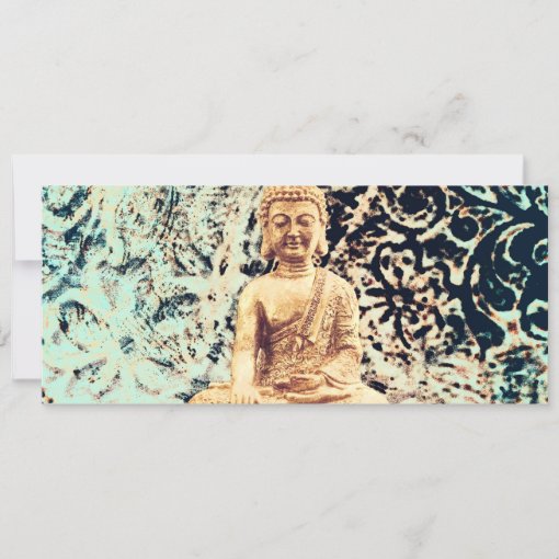 Earth Sitting Buddha Elegant Zen Gift Certificate Invitation | Zazzle