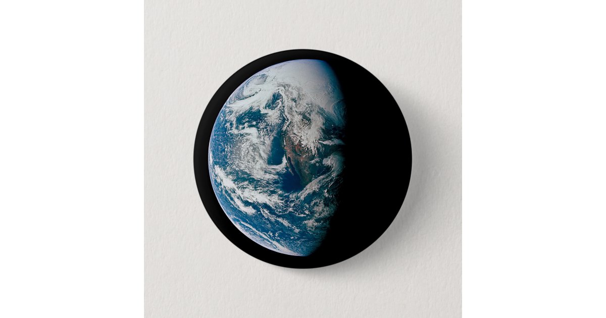 Earth Taken From The Apollo 13 Spacecraft. Button | Zazzle