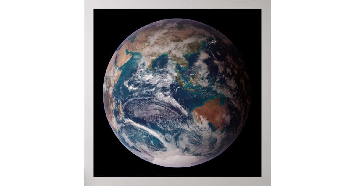 Earth: The Eastern Hemisphere Poster | Zazzle
