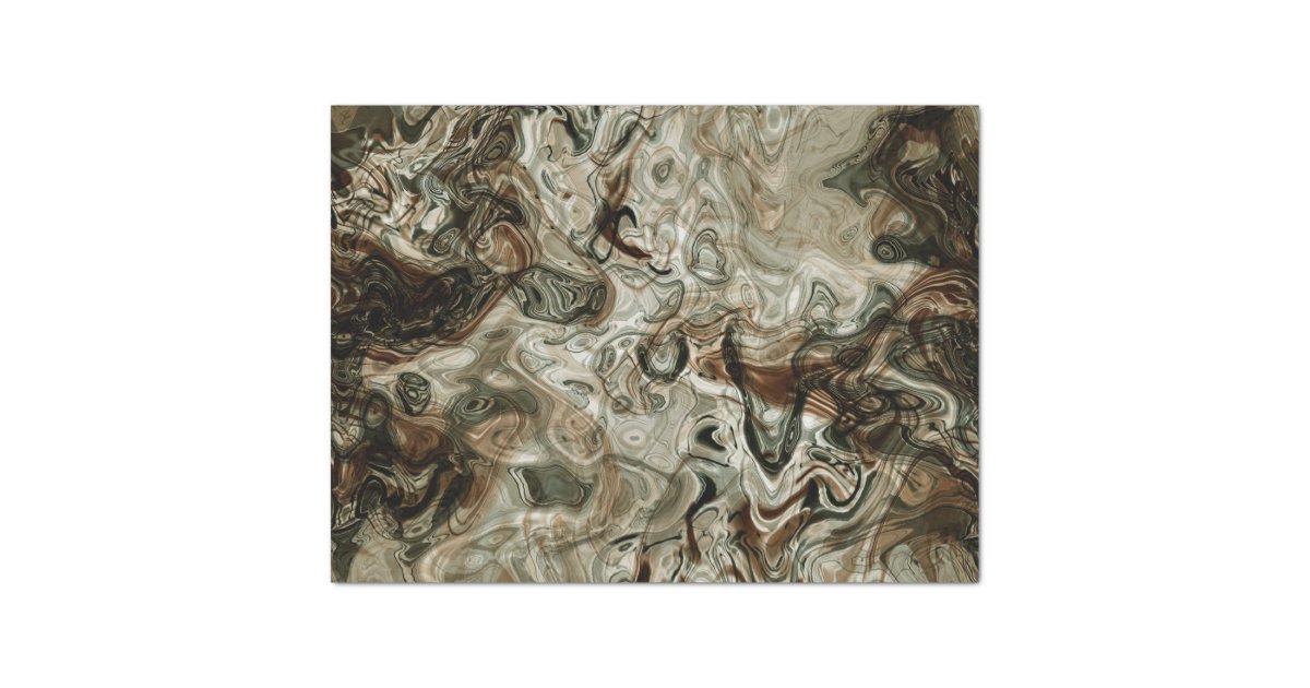 Earth tone marble tissue paper | Zazzle