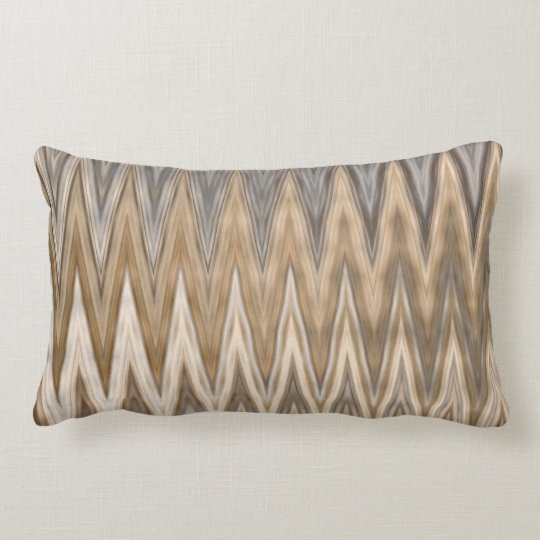 Earth Toned Wavy Pattern Lumbar Pillow | Zazzle.com
