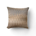 Earth Toned Wavy Pattern Throw Pillow | Zazzle