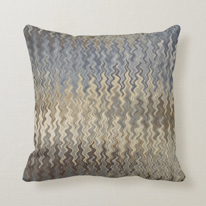 Earth Toned Wavy Pattern Throw Pillow | Zazzle.com
