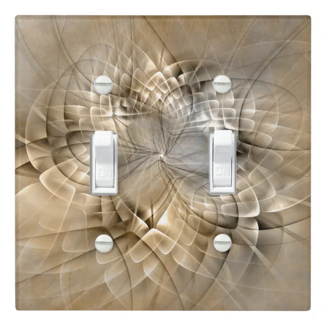 Earth Tones Abstract Modern Fractal Art Texture Light Switch Cover | Zazzle