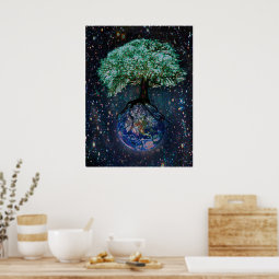 Earth Tree of Life Poster | Zazzle