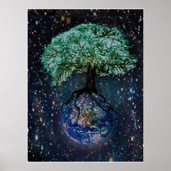 Earth Tree of Life Poster | Zazzle