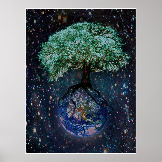 Earth Tree of Life Poster | Zazzle.com