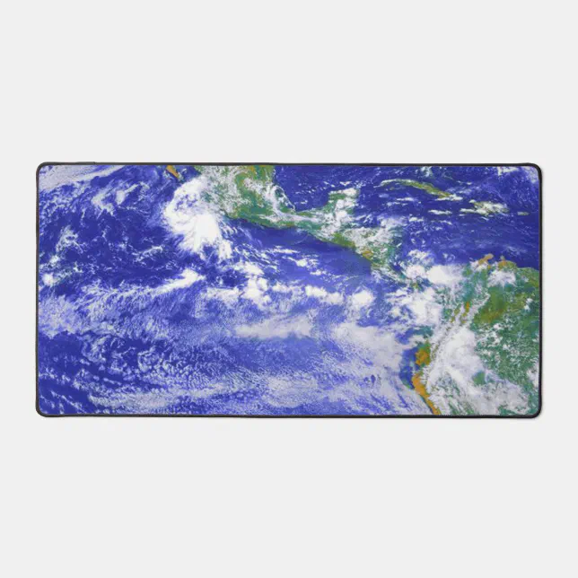 Earth View Continents Oceans Space Theme Desk Mat | Zazzle