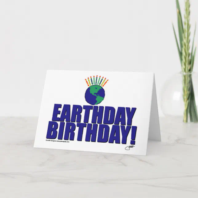 Earthday Birthday Card | Zazzle