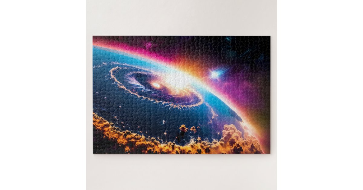 Earthly Galactic Outer Space Phenomenon Hurricane Jigsaw Puzzle | Zazzle