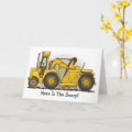 Earthmover Construction Note Card | Zazzle