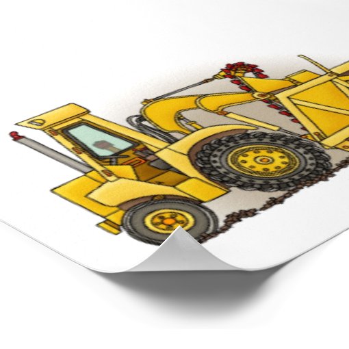 Earthmover Construction Poster | Zazzle