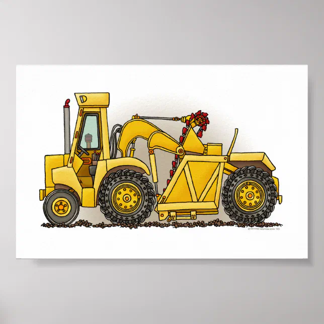 Earthmover Construction Poster | Zazzle