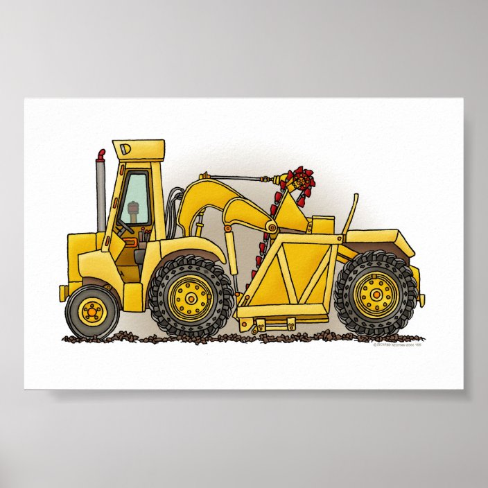 Earthmover Construction Poster | Zazzle.com