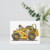 Earthmover Scraper Post Card | Zazzle