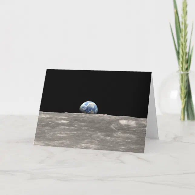 Earthrise and quote: Shot from Apollo 8 Card | Zazzle
