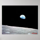 First Photograph of a Earthrise Taken by Apollo 8 Poster | Zazzle.com