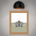Earthtones Boho Butterfly Colorblock Poster | Zazzle