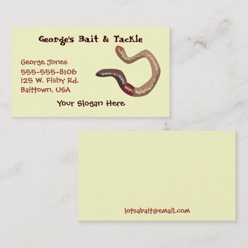 Earthworm Business card | Zazzle