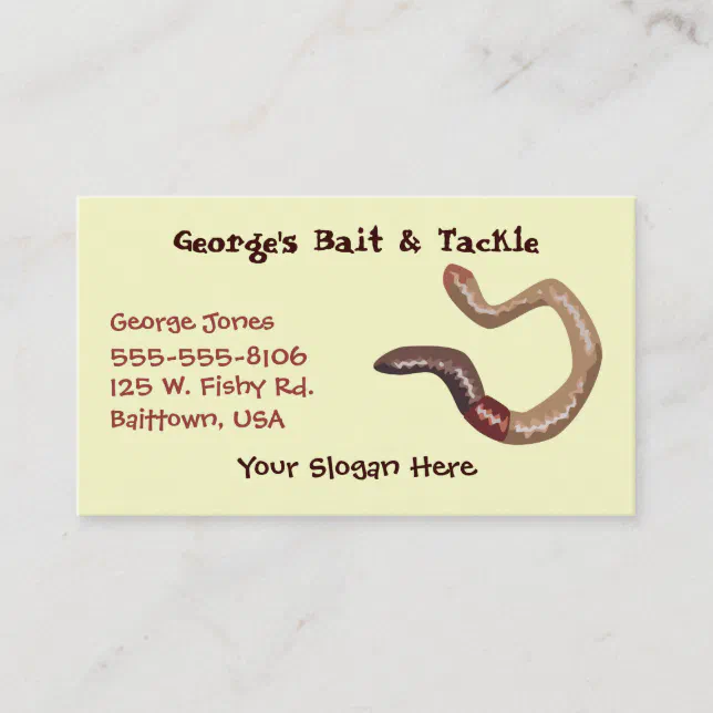 Earthworm Business card | Zazzle