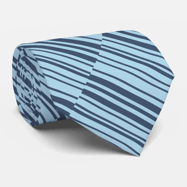 Earthy Blue Stripes Tie | Zazzle