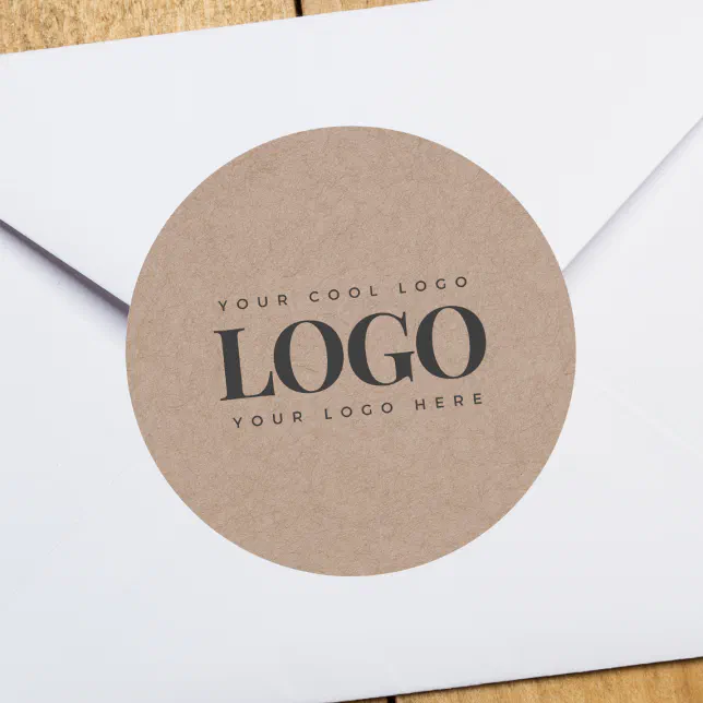 Earthy Brown Kraft &Custom Business Rectangle Logo Classic Round ...