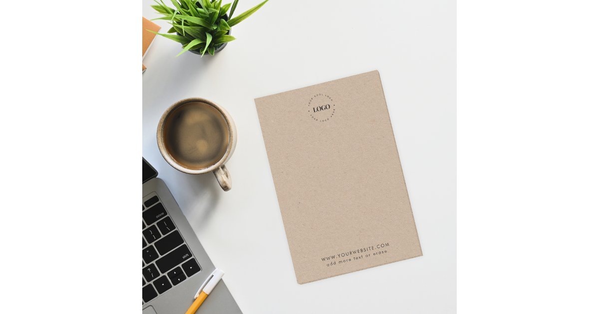 Earthy Kraft Your Custom Business Logo & Text Here Post-it Notes | Zazzle
