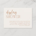 Earthy Minimal Bridal Shower Display Shower Enclosure Card | Zazzle