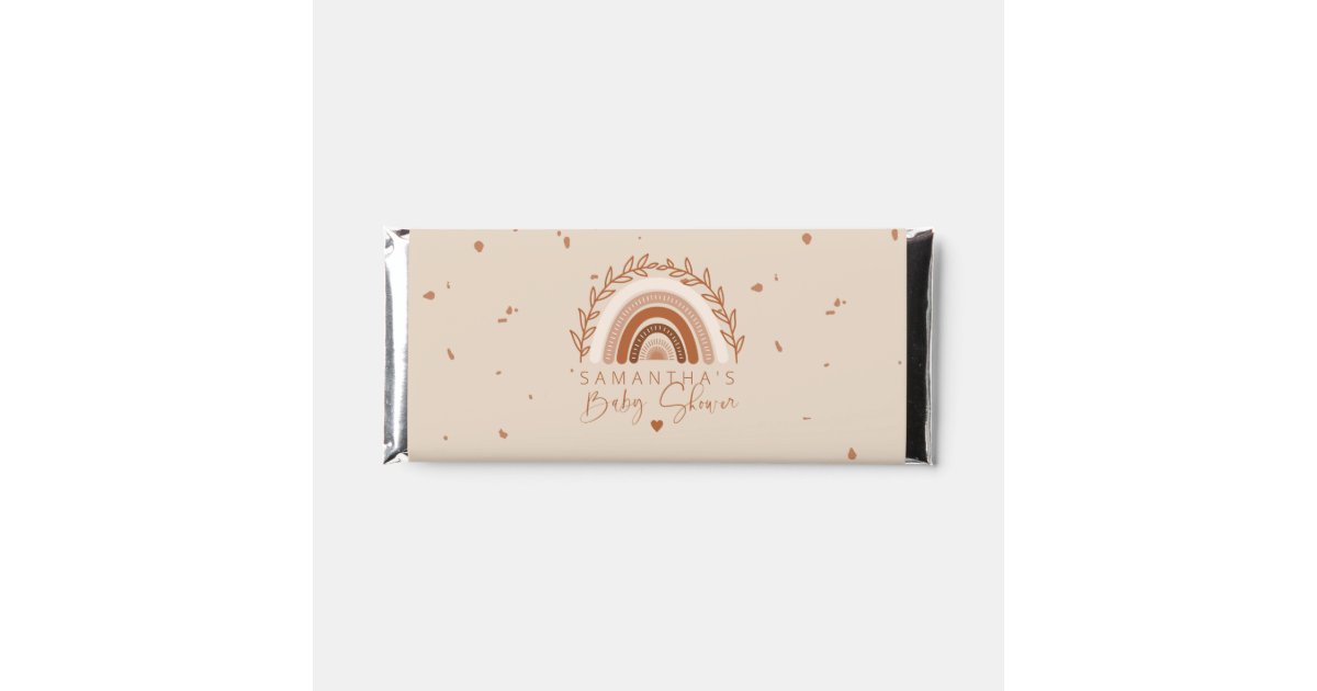 Earthy Terracotta Boho Rainbow Chocolate Wrappers Hershey Bar Favors ...