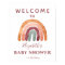 Earthy Tone Boho Rainbow Baby Shower Welcome Sign | Zazzle