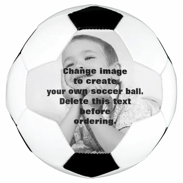 Easily create your own personalized photo soccer ball | Zazzle