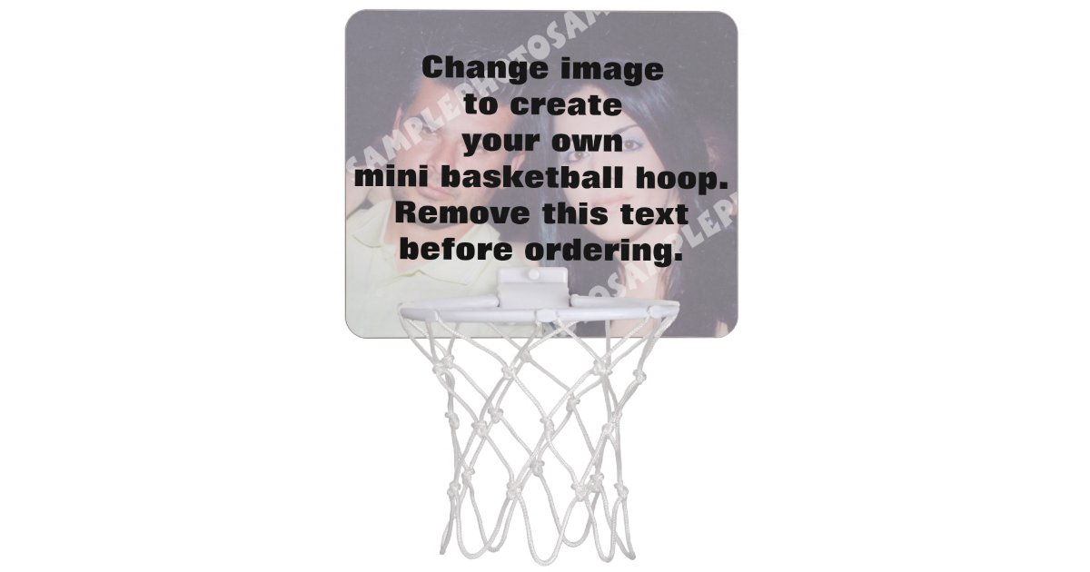 Easily create your own photo mini basketball hoop | Zazzle