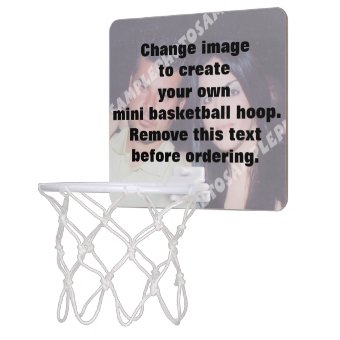 Easily create your own photo mini basketball hoop | Zazzle