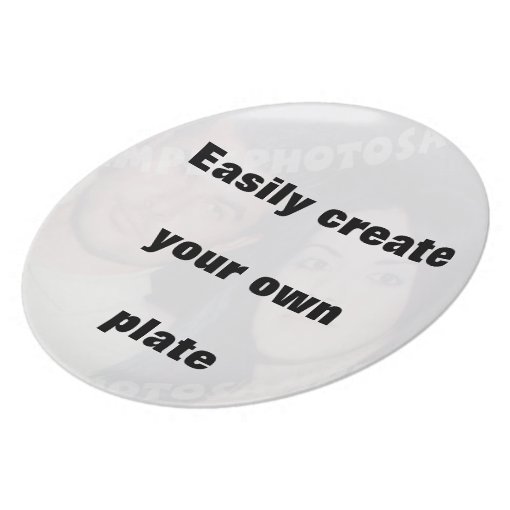 Easily create your own plate Remove the big text! | Zazzle