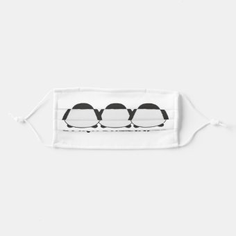 Easily Distracted by Penguins Adult Cloth Face Mask | Zazzle