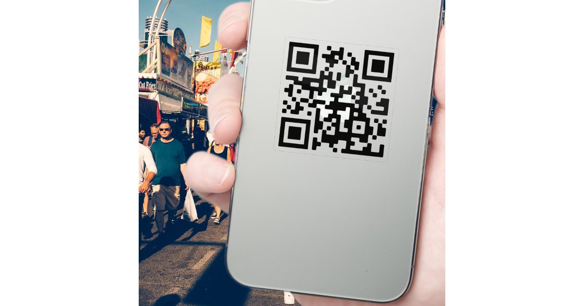 Easily Upload Your Own QR Code | Transparent Sticker | Zazzle