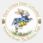Here Comes Peter Cottontail Classic Round Sticker | Zazzle.com