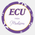 East Carolina University | ECU Logo 2 Classic Round Sticker | Zazzle