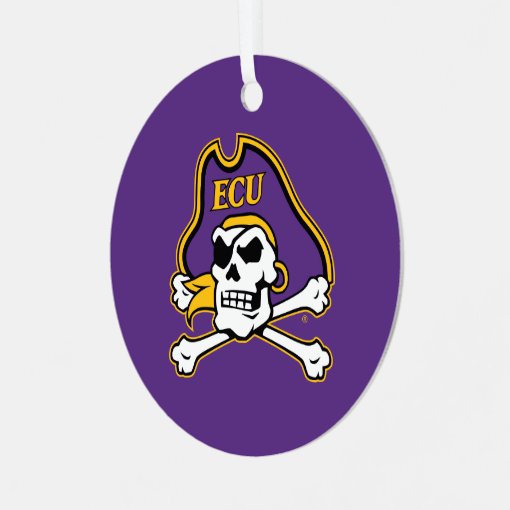 East Carolina University | ECU Pirates Metal Ornament | Zazzle