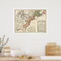 East Coast & Canada Map 1756 Poster | Zazzle