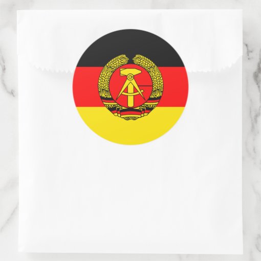 East Germany, Flag Classic Round Sticker | Zazzle
