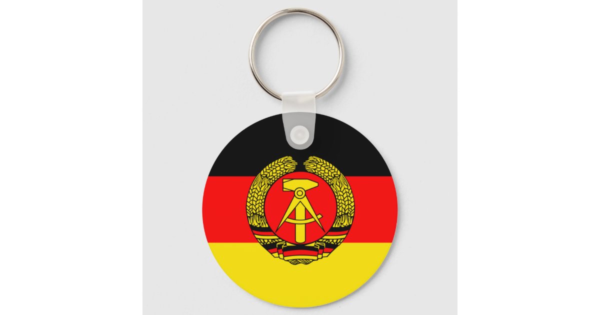 East Germany Flag Keychain | Zazzle