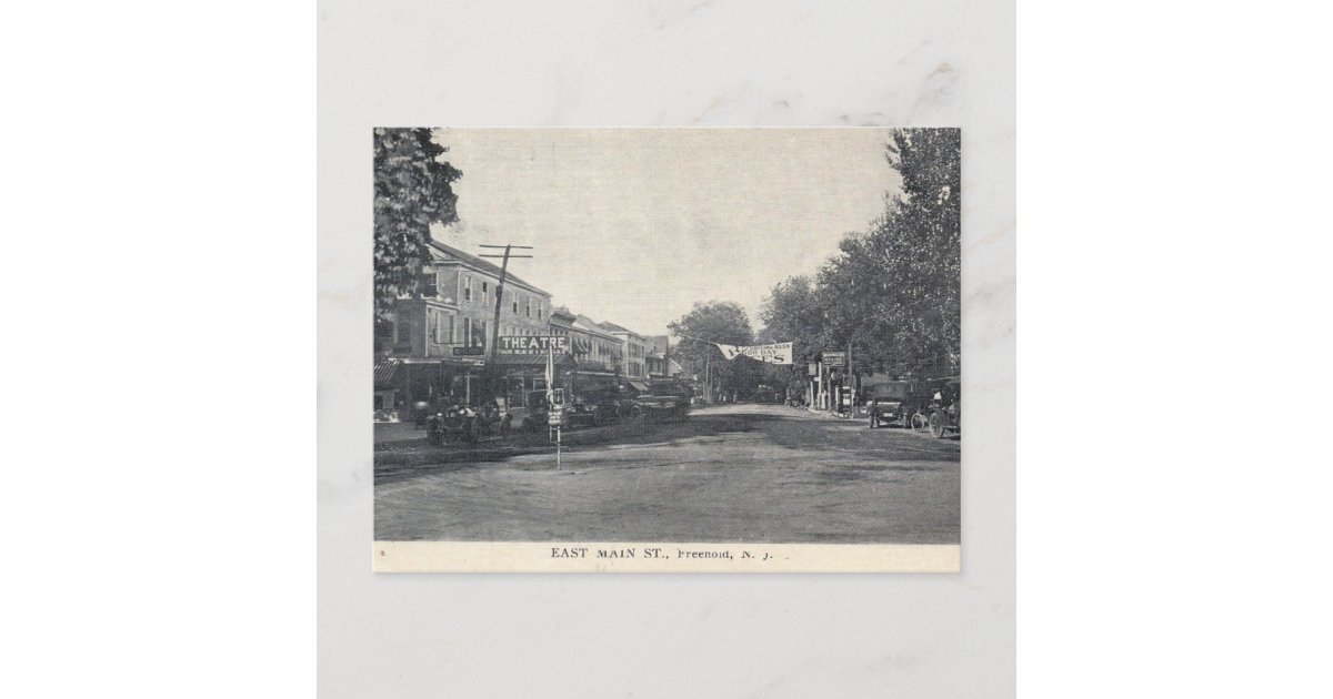 East Main Street, Freehold, NJ, Vintage Postcard | Zazzle
