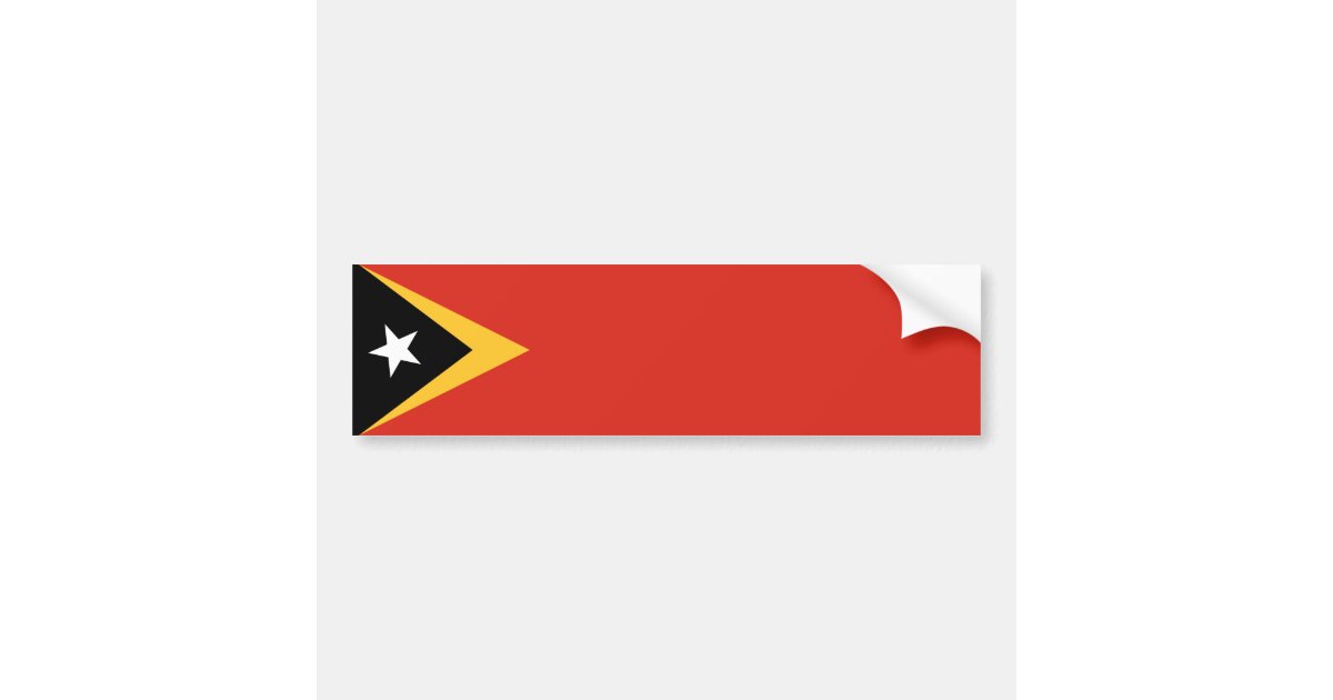 East Timor Flag Bumper Sticker | Zazzle