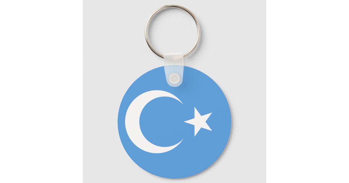 East Turkestan Uyghur Flag Keychain | Zazzle